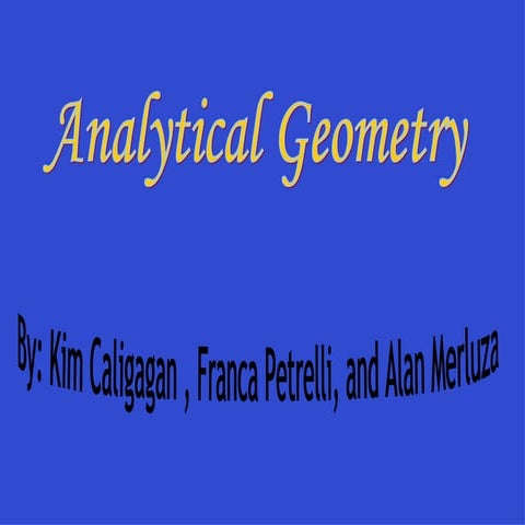 Edited Per4 Analytic Geometry Ppt