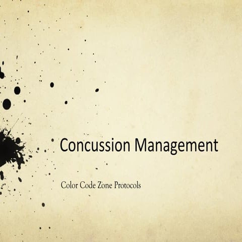Concussion Management: Color Code Zones | PPT