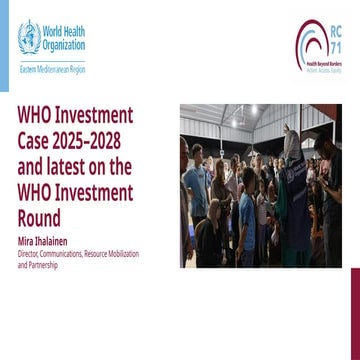 WHO Investment Case 2025–2028 and latest on the WHO Investment Round | PPT