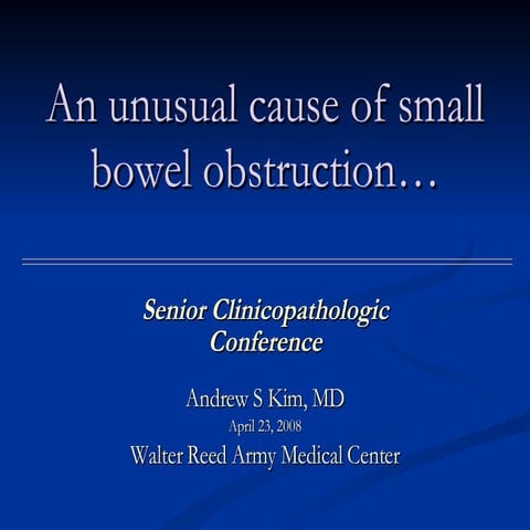 Small Bowel Obstruction | PPT | Digestive Disorders | Diseases and ...