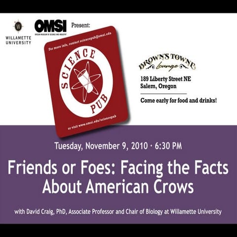 Friends or Foes: Facing the Facts About American Crows | PPT