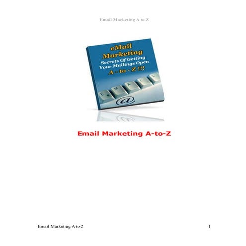Email marketing A-to-Z | PDF