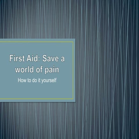First Aid Presentation: Minor Burn and Moderate Road Rash | PPTX