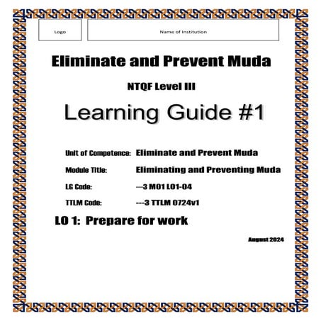 Edited Learner Guide from Level I to Level V Eliminate and Prevent Muda.pdf