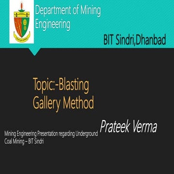 Blasting Gallery Method | PPTX