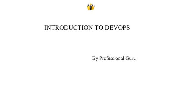 An introduction to DevOps | PPT