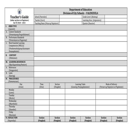 Edited teachers guide-template | PPT