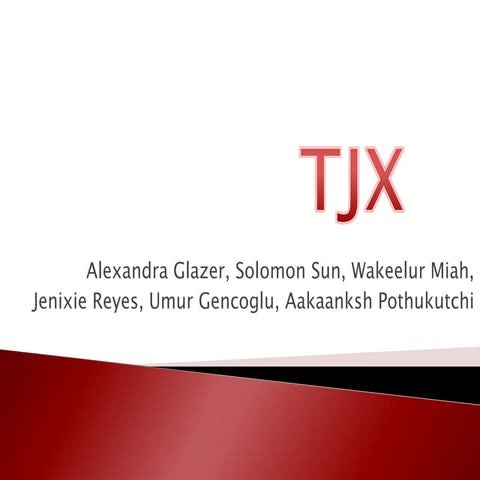 Organizing for Effective Management: TJX | PPTX