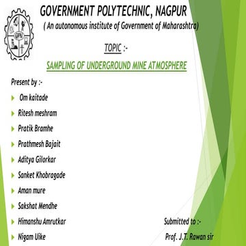 Mine air sampling | PPTX