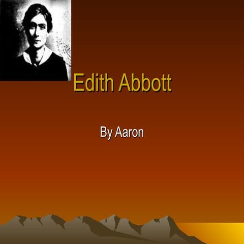 Edith Abbott | PPT