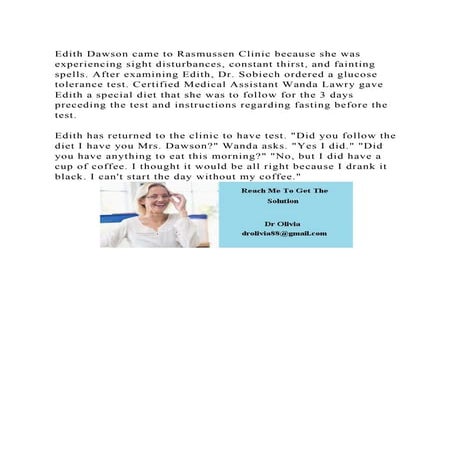 Edith Dawson came to Rasmussen Clinic because she was experiencing s | PDF