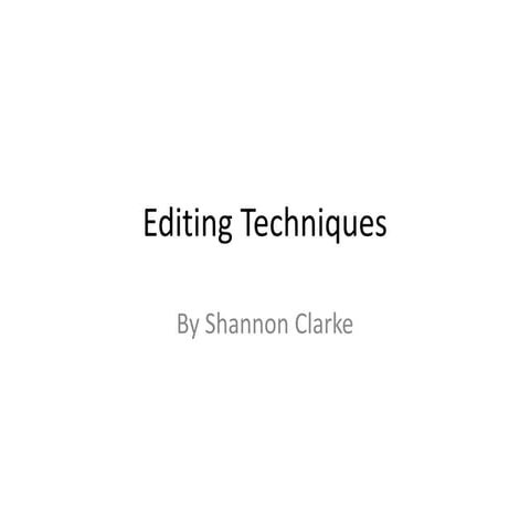 Editing | PPT
