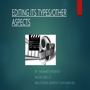 Editing | PPTX | Photo Editing Software | Computer Software and Applications