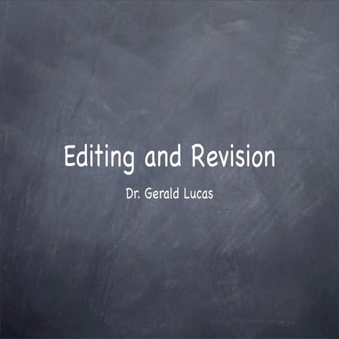 Editing and Revision | PPT