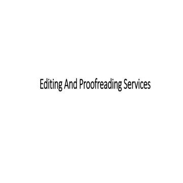Editing and proofreading services | PDF