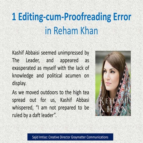 Editing Error in Reham Khan | PPTX