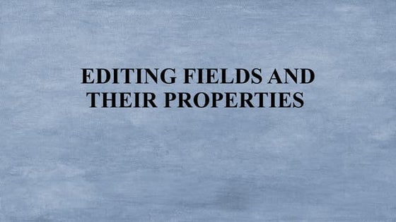 Data Types And Field Properties | PPT