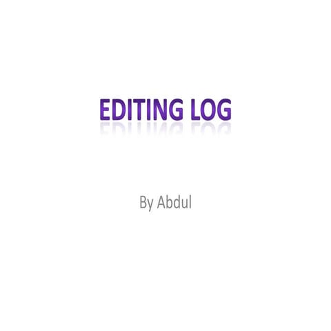 Editing log | PPT