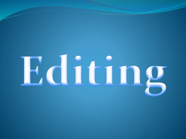 Editing techniques | DOCX