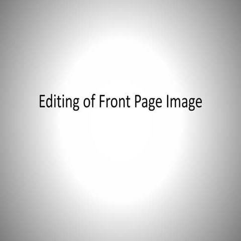 Editing of front page image | PPT