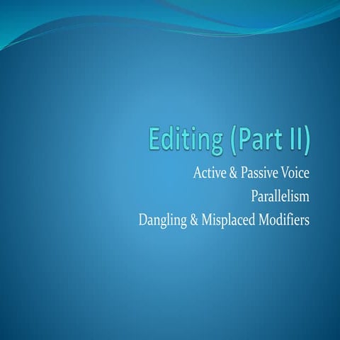Editing (part ii) | PPTX