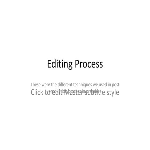 Photo editing techniques | PPTX