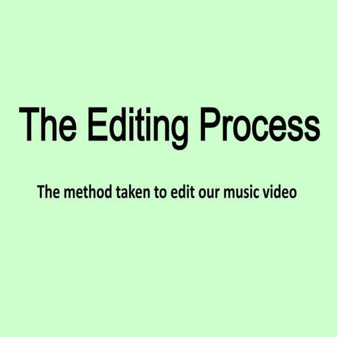 The Editing Process | PPT