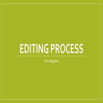 Editing Process | PPT
