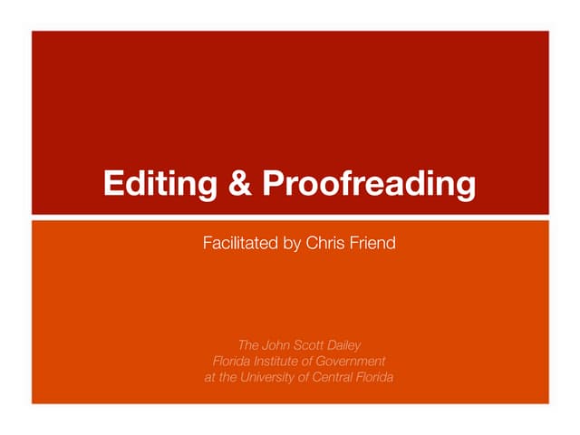 Copy Editing and Proofreading symbols | PPTX