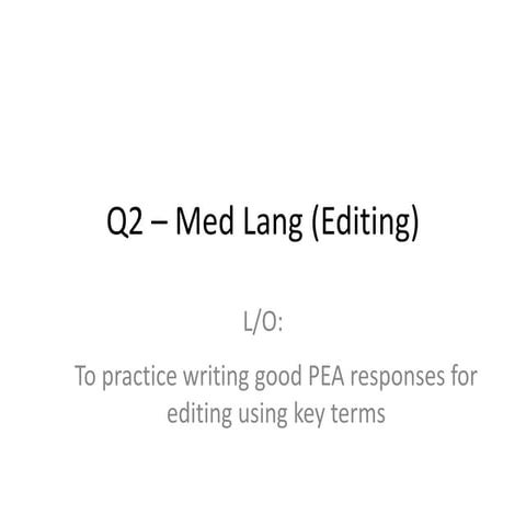 Editing question 2 kco | PPTX