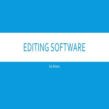 Editing software | PPTX | Photo Editing Software | Computer Software and Applications