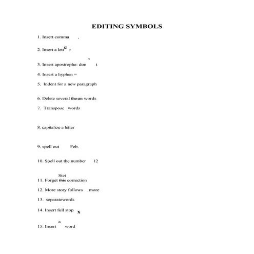 Editing symbols pm | PDF