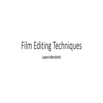 UNIT 21 Editing Techniques | DOCX