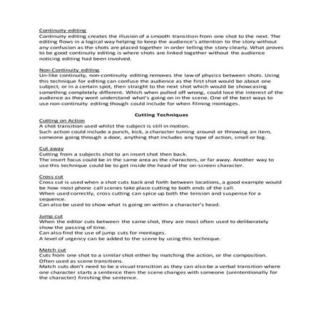 Editing techniques | DOCX