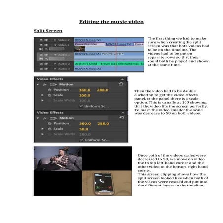 Editing the music video | PDF