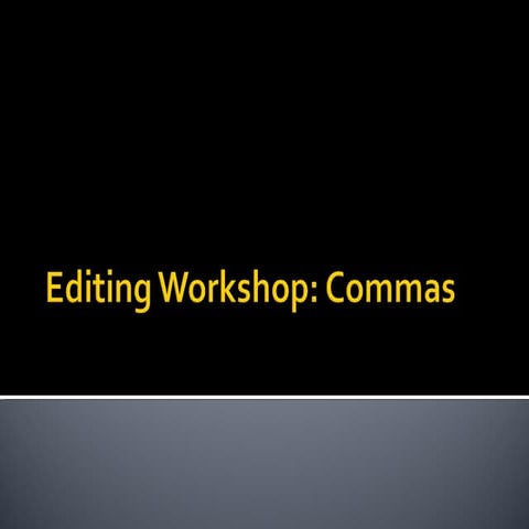 Correctly Using Commas | PPT