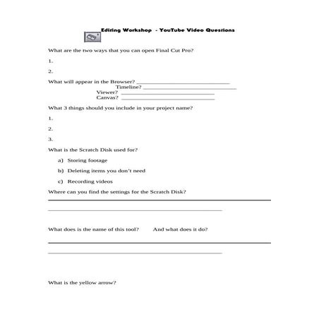 Editing workshop questions | PDF