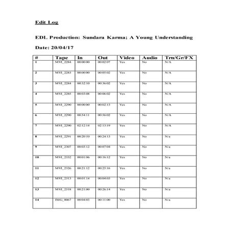 Edit log | DOCX | Digital Audio | Computer Software and Applications