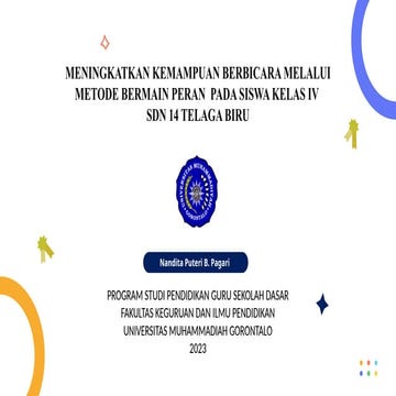 Meningkatkan kemampuan berbicara melalui metode bermain peran.pptx