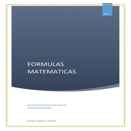 Formulas matematicas | PDF