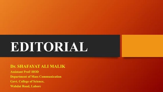 BASICS OF EDITORIAL WRITING | PDF