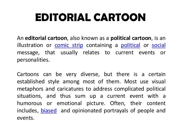 Editorial cartooning