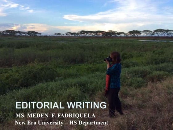 BASICS OF EDITORIAL WRITING | PDF
