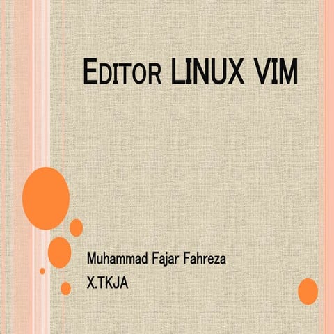 Editor linux vim | PPTX