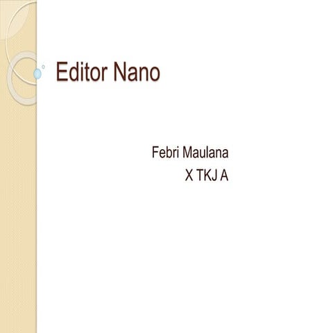 Editor nano | PPT