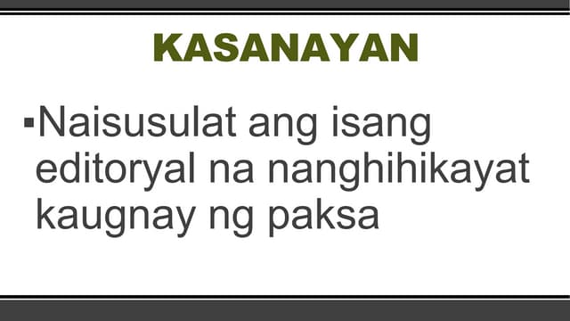 Editoryal - Filipino 4 | PPTX