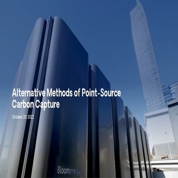 DISCUSSION ON ALTERNATIVE METHODS OF POINT-SOURCE CARBON CAPTURE | PPT