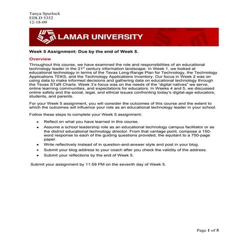 Course Reflections | DOC