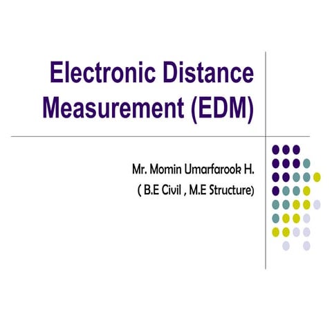 Edm Electronic Distance Meter Ppt Physics Science