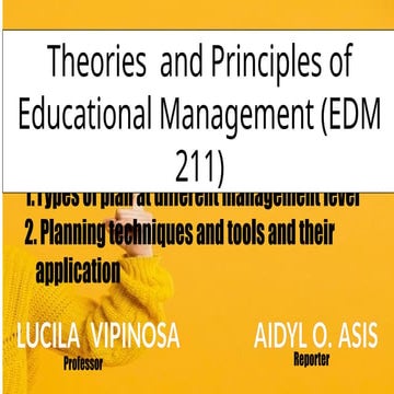 EDM 211-Theories and Principles of Education | PPTX